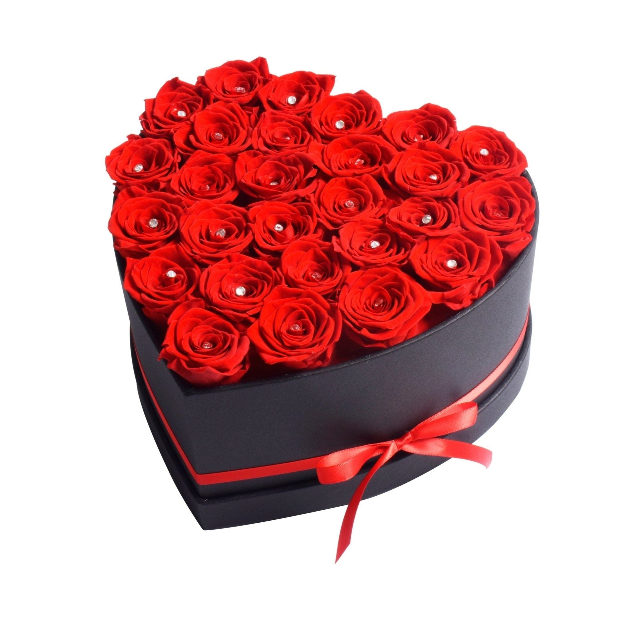 HEART 27 RED ROSES – LUXURY ROSES